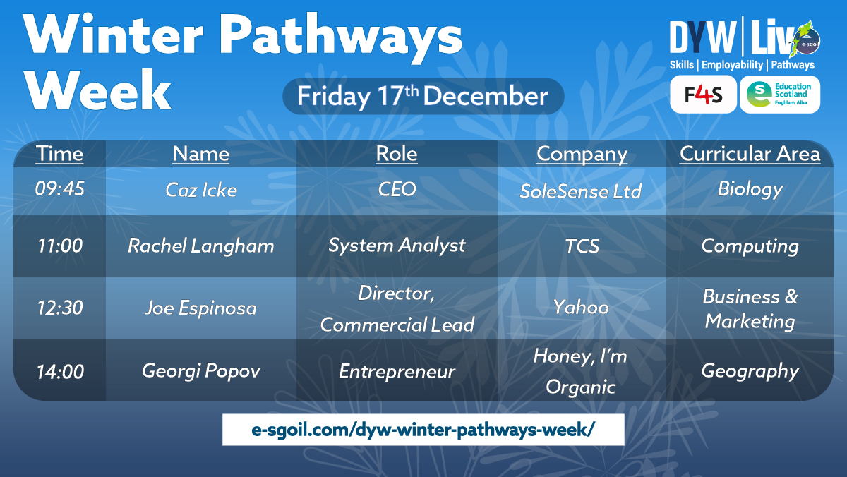 Winter Pathways Week 2021 | e-Sgoil